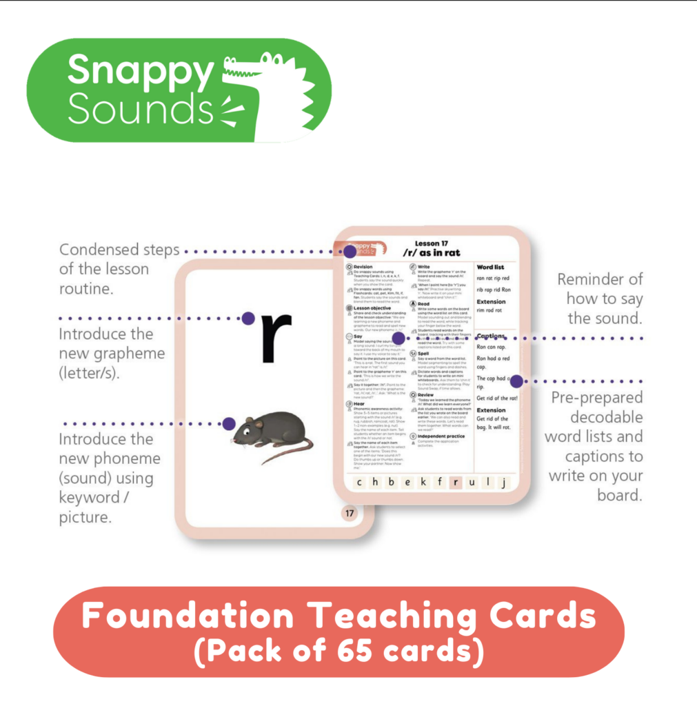 Snappy Sounds Foundation Additional Teaching Cards (Pack of 65 ...