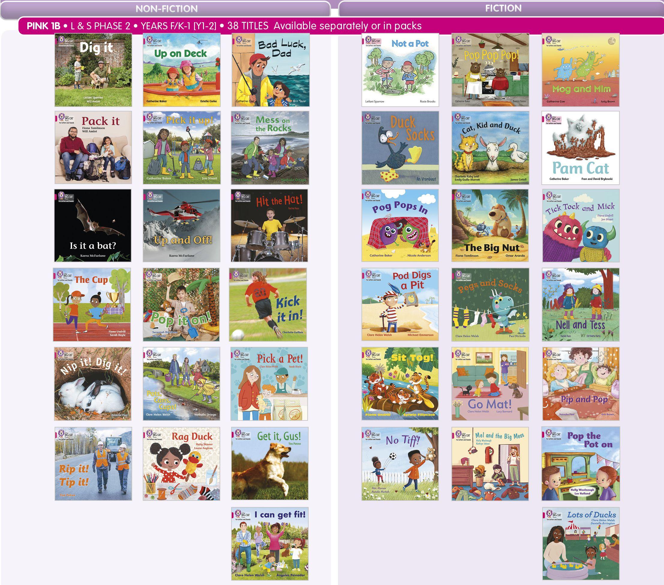 Big Cat Phonics Letters & Sounds Pink B Pack (38 titles) - Lioncrest ...