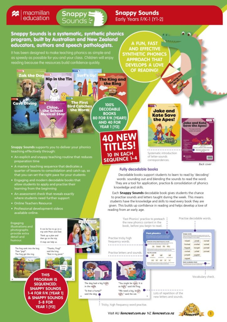 Snappy Sounds | Phonics Program - Lioncrest Education