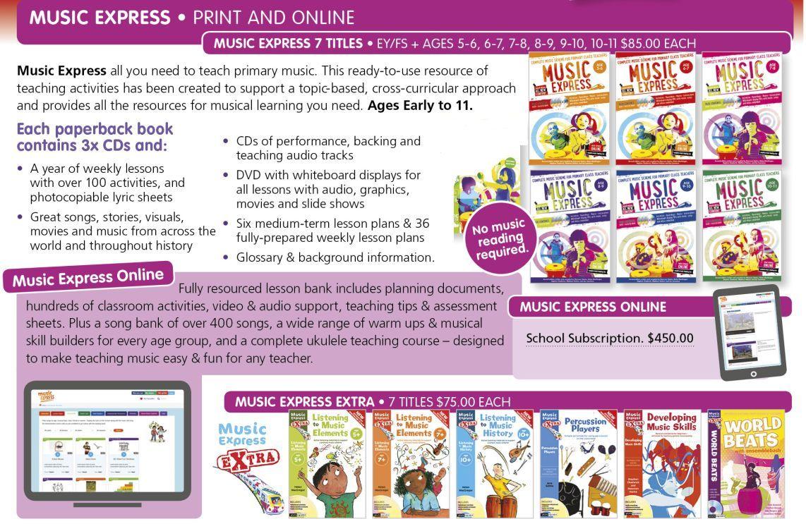 Music Express: Book Age 7-8(bk & 3cds) - Lioncrest Education