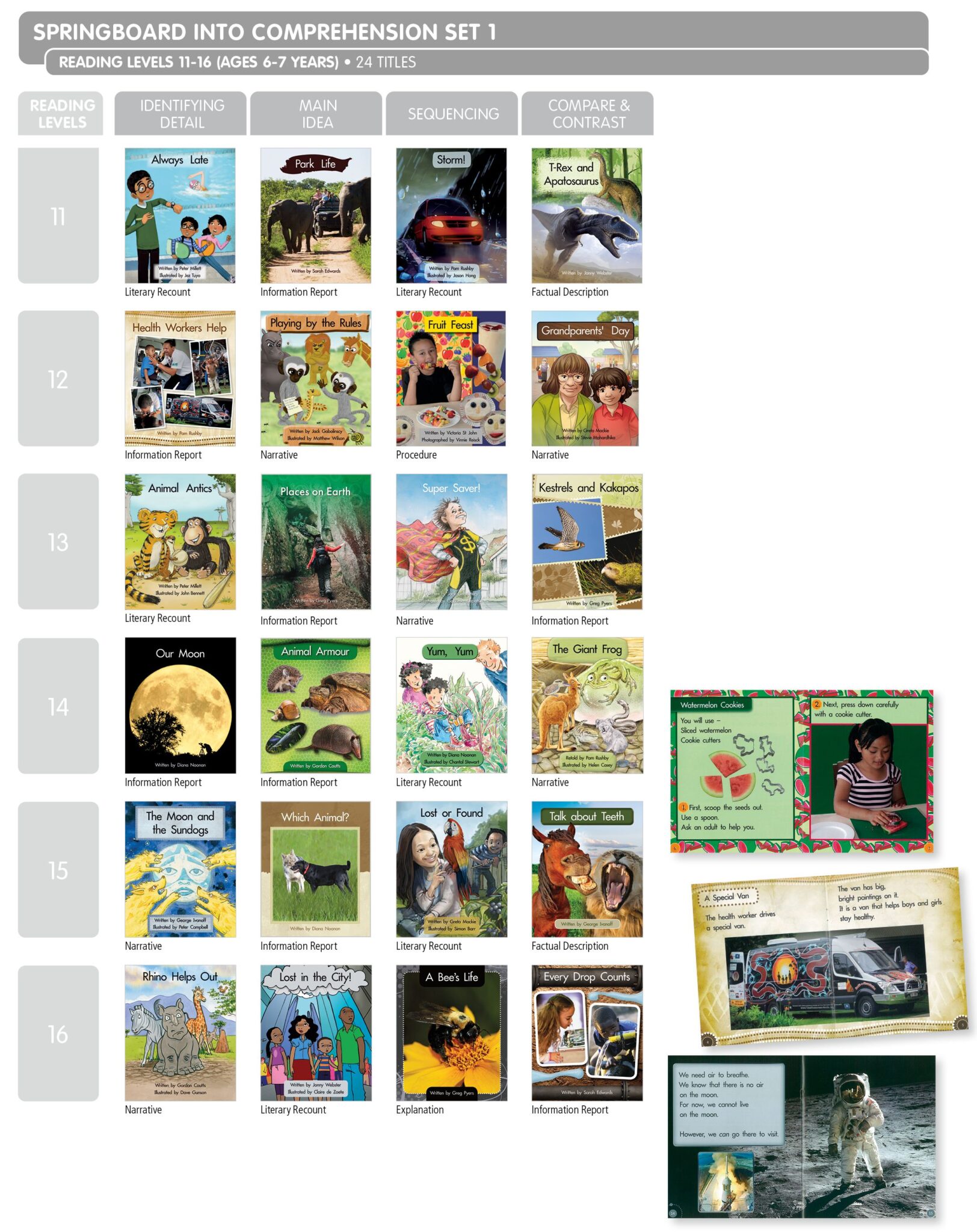 Springboard into Comprehension Set 1 (24 titles) - Lioncrest Education